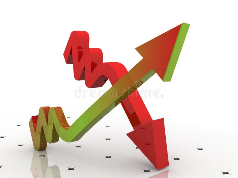 3d Graph Showing Rise in Profits or Earnings Stock Illustration - Illustration of investment ...