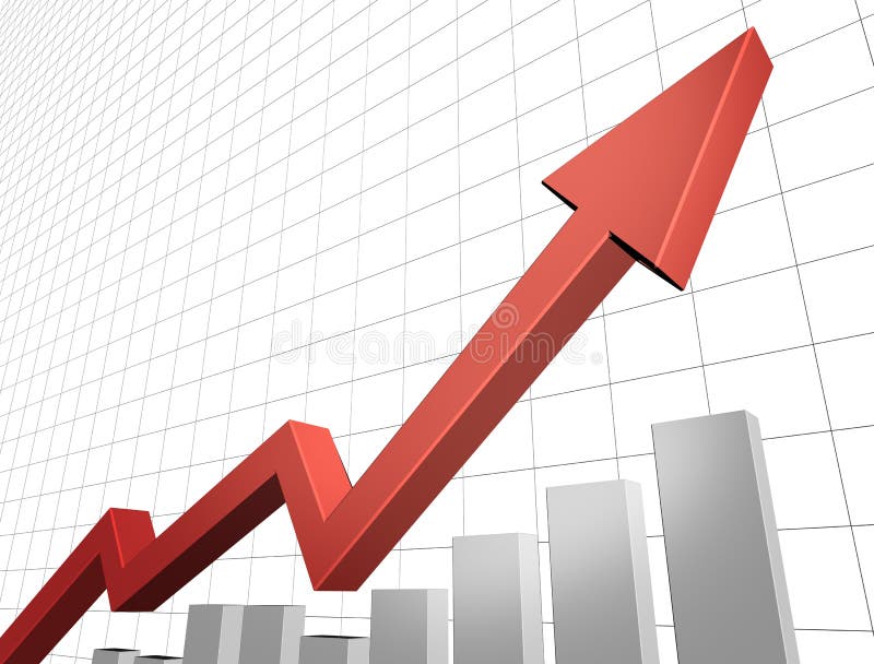 Business Financial Growth - Rising Graph Stock Illustration ...