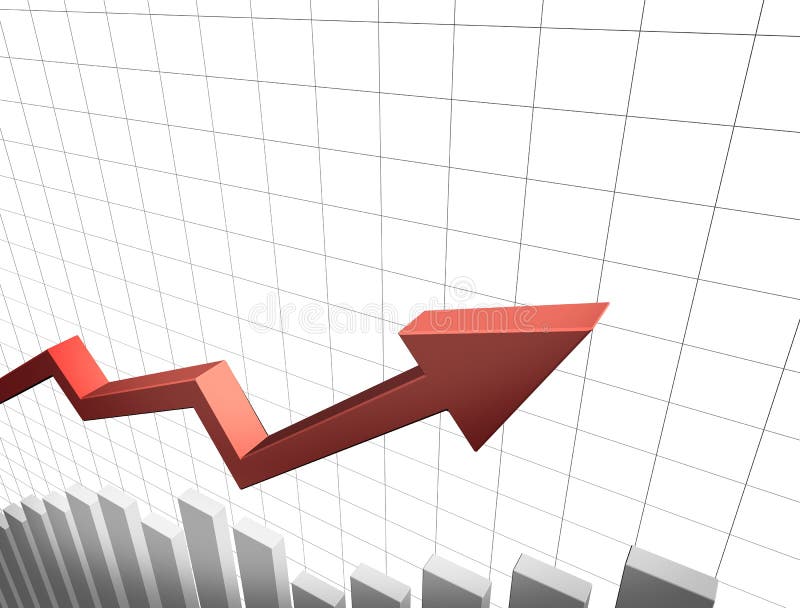 3D Graph on White Background. Stock Illustration - Illustration of ...