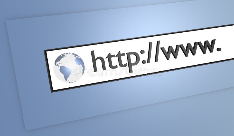 3D graphic of address bar stock illustration. Illustration of send ...