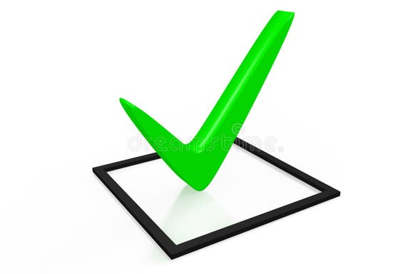 3d Graphics, Check Mark, Correct, Checklist, Green Stock Illustration ...