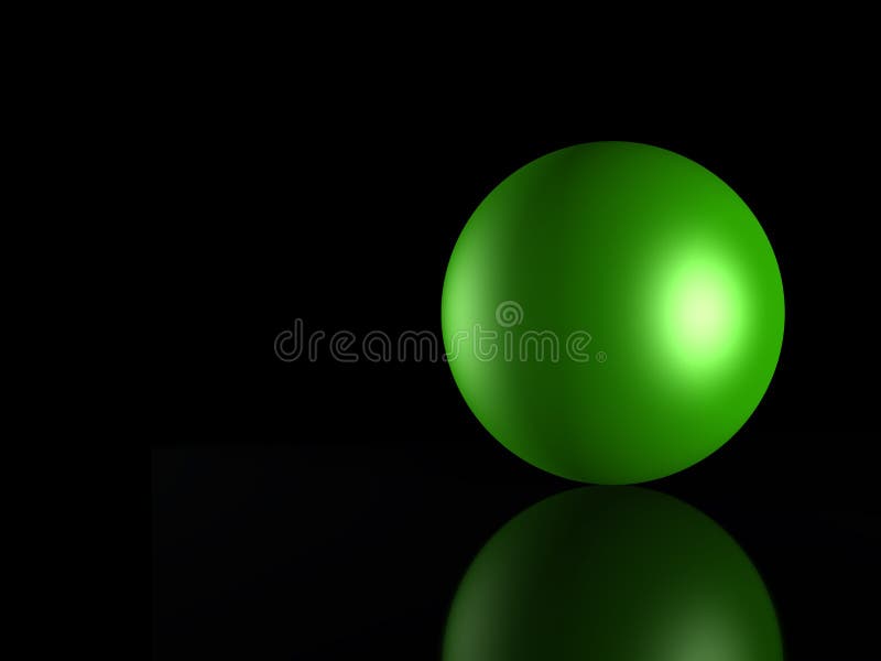 3D green_ sphere stock illustration. Illustration of light - 1661886