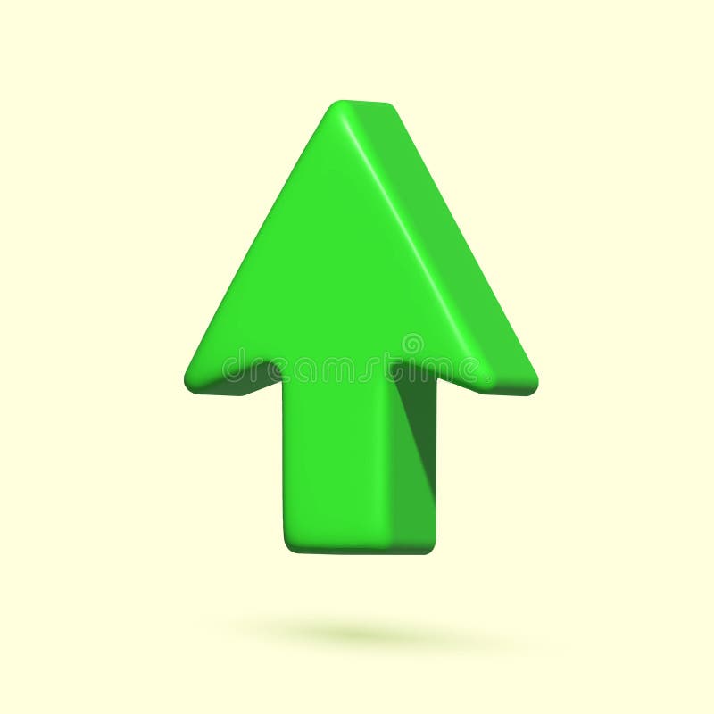 3d Green Up Sign. Green Arrow Stock Vector - Illustration of pointer ...