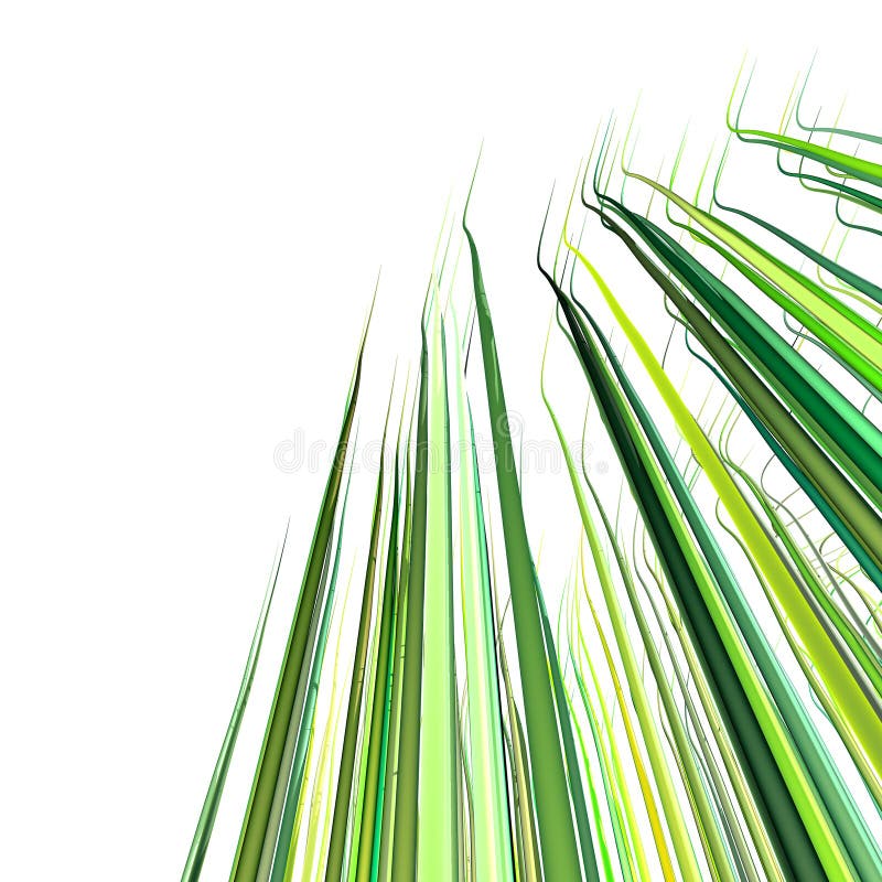 3d Green Wavy Wire Lines on White Stock Illustration - Illustration of ...