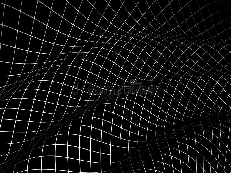 3D Grid Covered Black Surface Stock Illustration - Illustration of ...