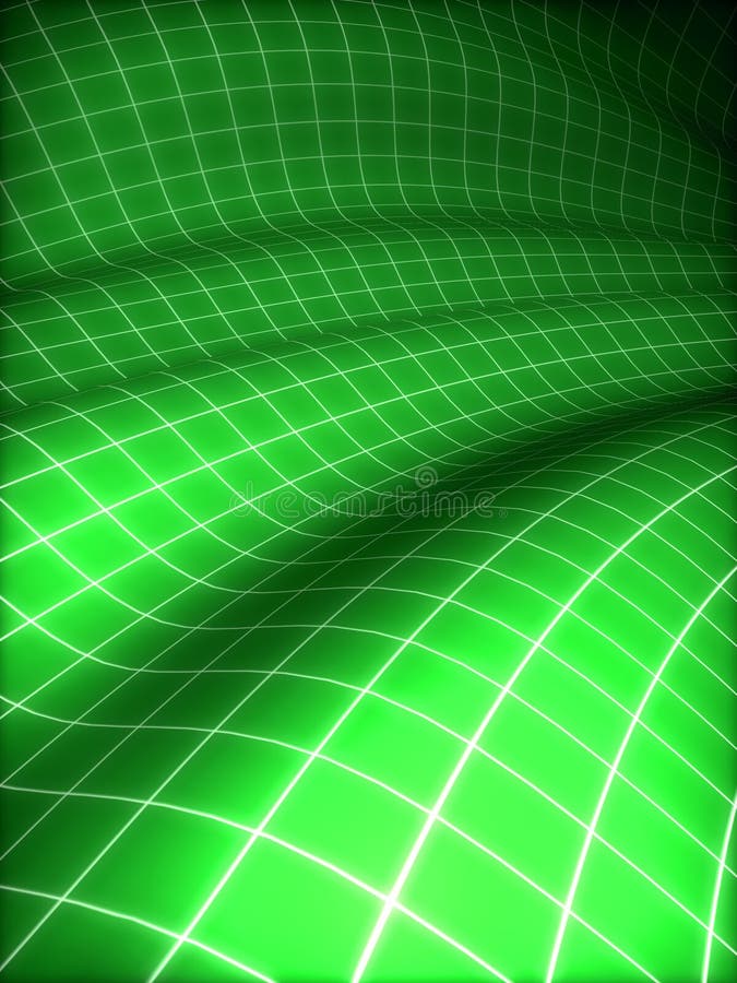 3D Grid Covered Green Surface Stock Illustration - Illustration of ...