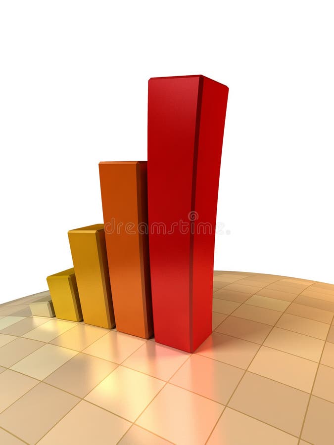 3d growth chart stock illustration. Illustration of diagram - 1893309