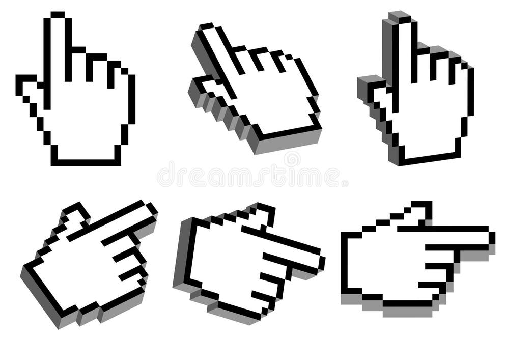 3D hand cursor stock vector. Illustration of cursor, computer - 1945743