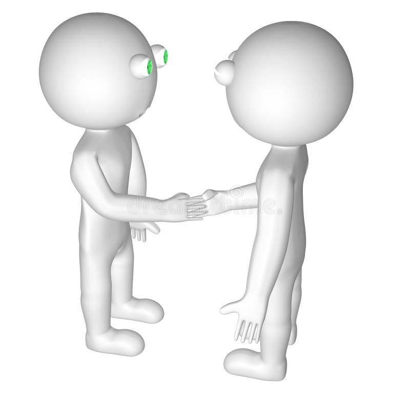 3D Handshake stock illustration. Illustration of symbolic - 5262570