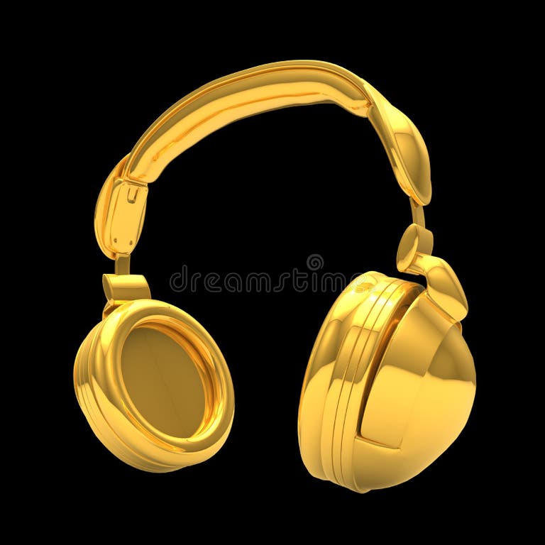 Gold Headphones Stock Illustrations – 4,059 Gold Headphones Stock ...