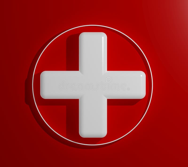 3d health cross sign stock illustration. Illustration of care - 26589834