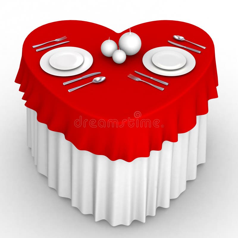 3d heart table stock illustration. Illustration of love - 1763424