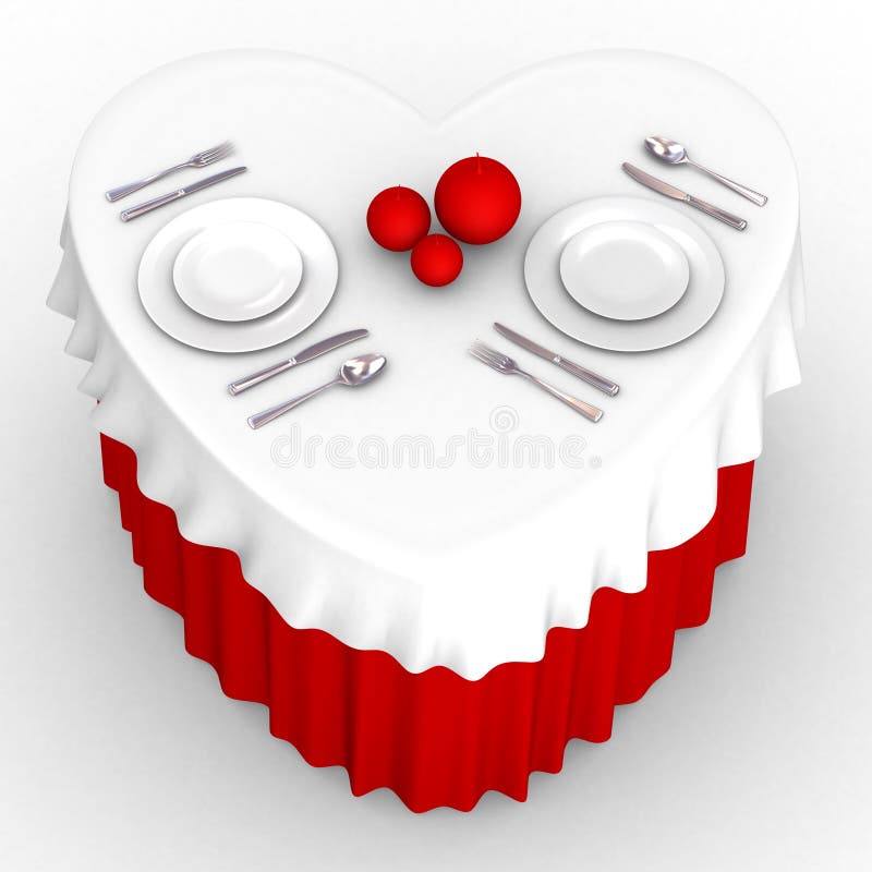 3d heart table stock illustration. Illustration of love - 1763424