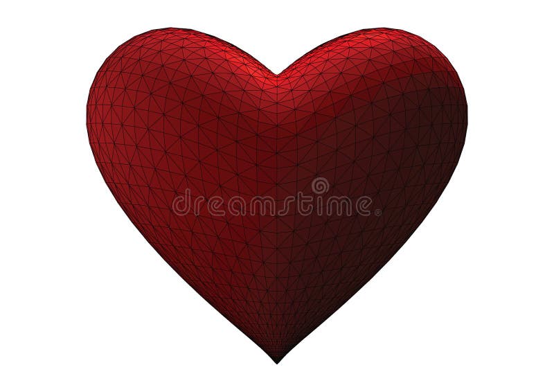 3d rendered heart vector stock vector. Illustration of feeling - 6085346