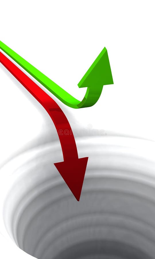 3D-pijlen Concept Groen Rood 03 Stock Illustratie - Illustration of ...