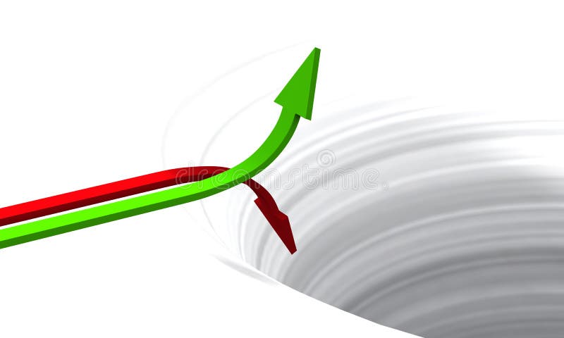 3D Het Concepten Groen Rood 16 Van Pijlen Stock Illustratie ...