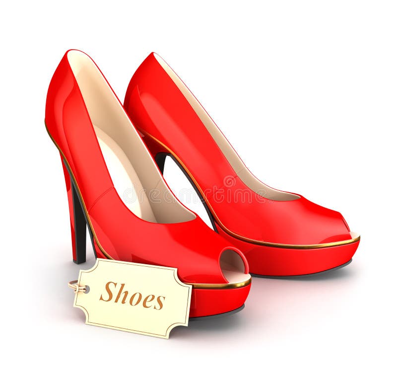 Red Dancing Shoes stock vector. Illustration of feet, glamour - 3846686