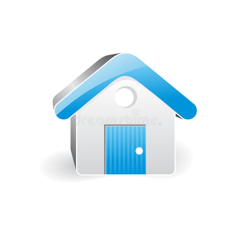 3d home icon stock vector. Illustration of apartment, building - 9855206
