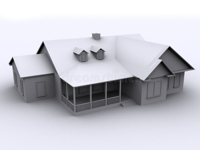 3d house stock illustration. Illustration of design, blackboard - 4417716