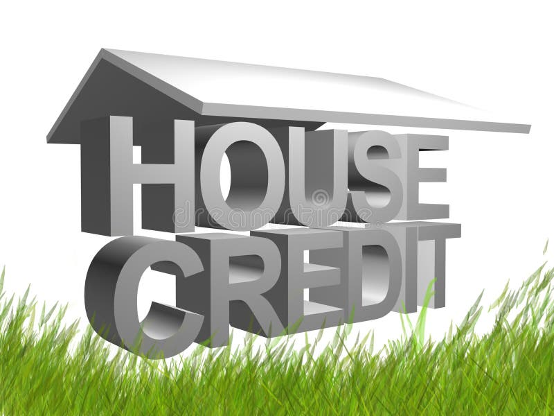 3d House and Credit Icon Symbol Stock Illustration - Illustration of ...