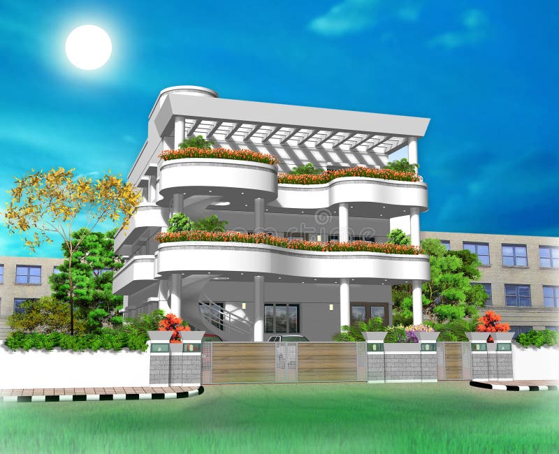 3D house illustration stock illustration. Illustration of graphic - 3750008