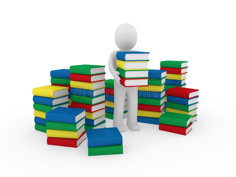 Human and Book logo. stock illustration. Illustration of knowledge ...