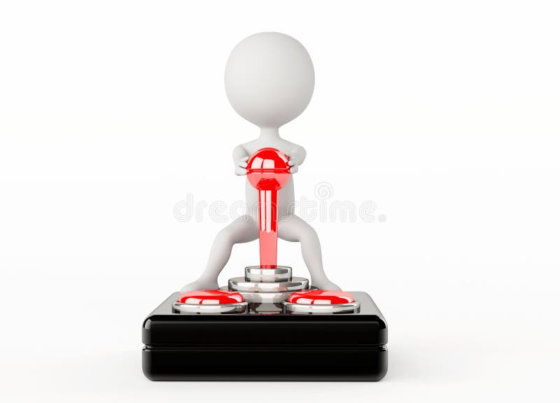 3d Humanoid Character Classic Joystick Stock Illustration ...