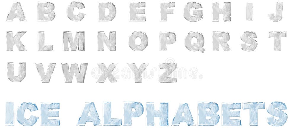 Ice Alphabets Stock Illustrations – 69 Ice Alphabets Stock ...