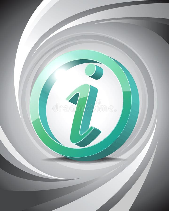 3D icono Info ilustración del vector. Ilustración de internet - 16360494