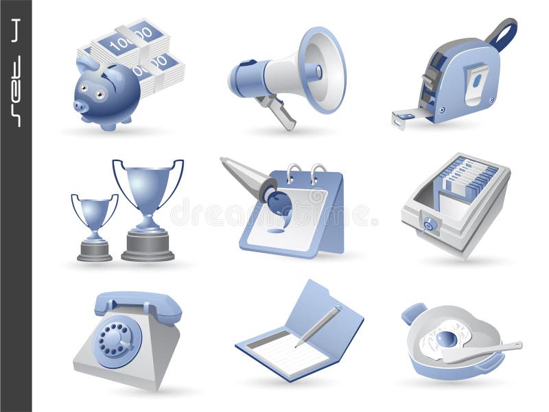 3d icons set 02 stock vector. Illustration of internet - 9127353