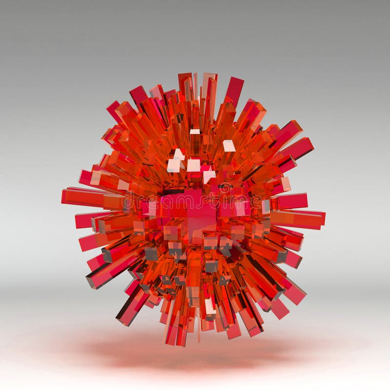 3d Illustration Basic Geometric Shapes Stock Illustration ...