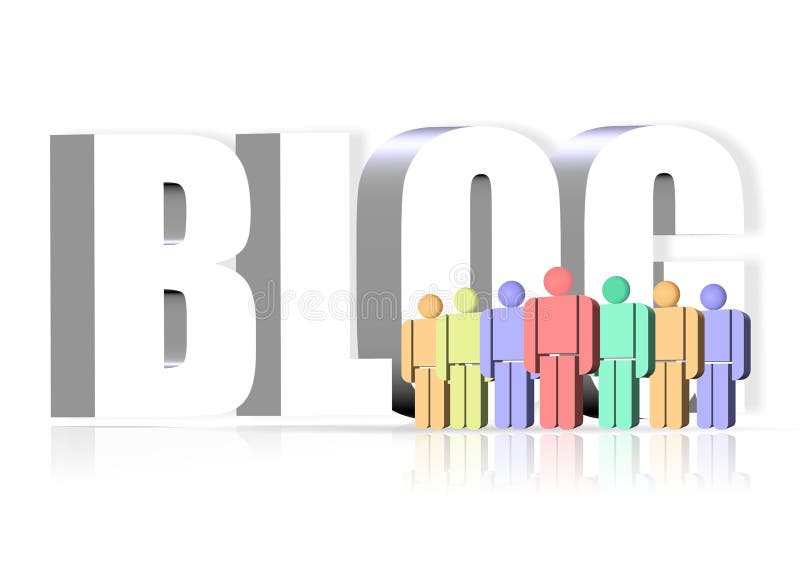 3D Illustration of Blog Icon Stock Illustration - Illustration of ...