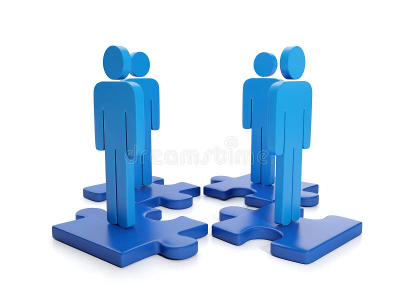 3d Illustration: Business Partnership Stock Illustration - Illustration ...
