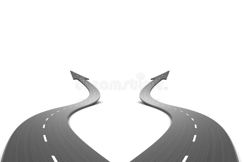Diverging Road Stock Illustrations – 55 Diverging Road Stock ...