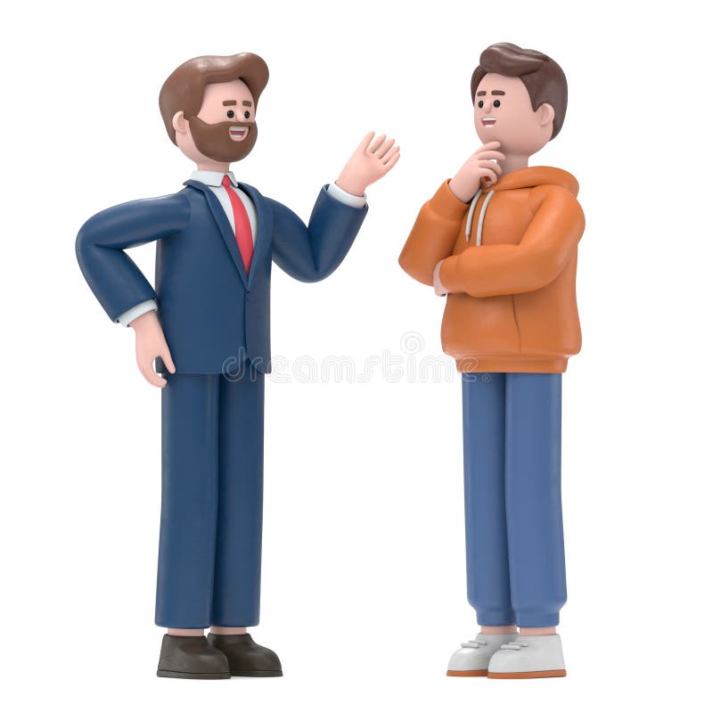 3D people talking stock illustration. Illustration of group - 15426624