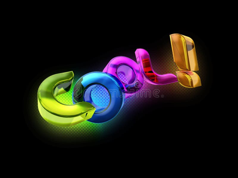 3D Illustration of the Word Cool! Stock Illustration - Illustration of ...