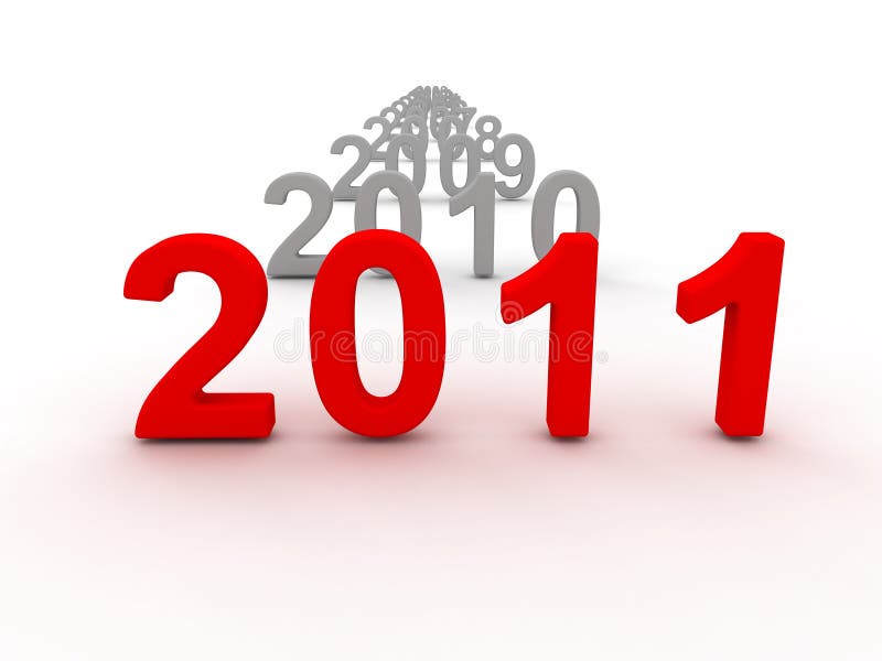 Year 2011 in gold letters stock illustration. Illustration of isolated ...