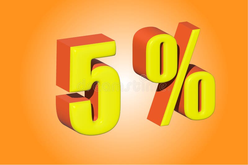 3d Image Discount for Various Goods Orange Background Stock ...