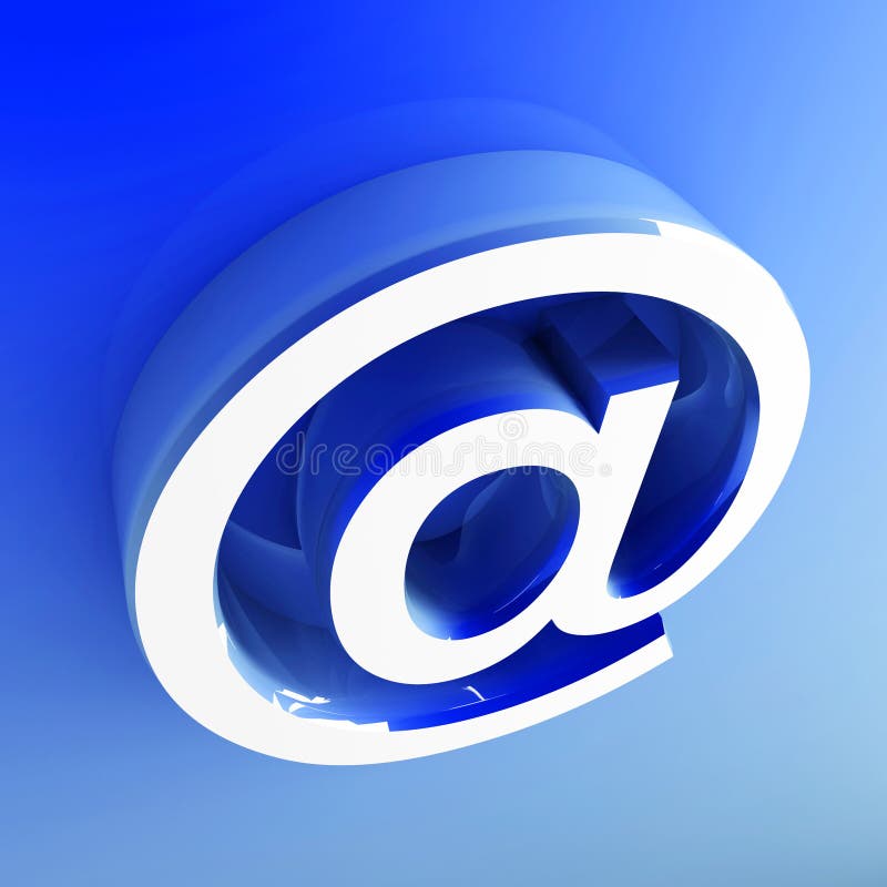 Metal Email Alias Symbol stock illustration. Illustration of grey - 1499135