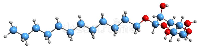3D Image of Lauryl Hydroxysultaine Skeletal Formula Stock Illustration ...