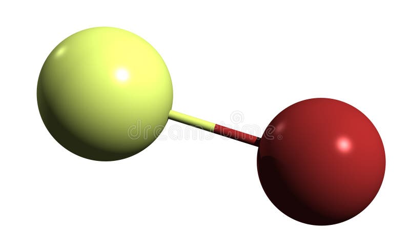 3D Image of Bromine Azide Skeletal Formula Stock Illustration ...