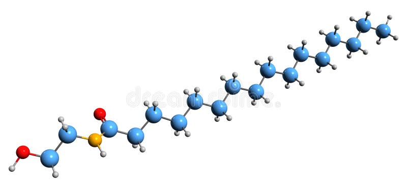 3D Image of Alpha-Ethyltryptamine Skeletal Formula Stock Illustration ...