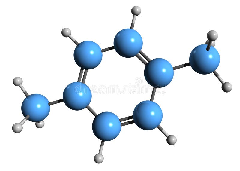 P-xylene Molecular Structure 3d, Flat Model, Para-xylene, Structural ...