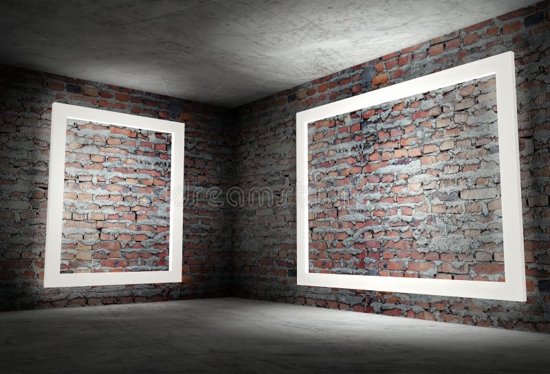 Interior Corner Wall Room Blue 3d Background of Abstract Window Light ...