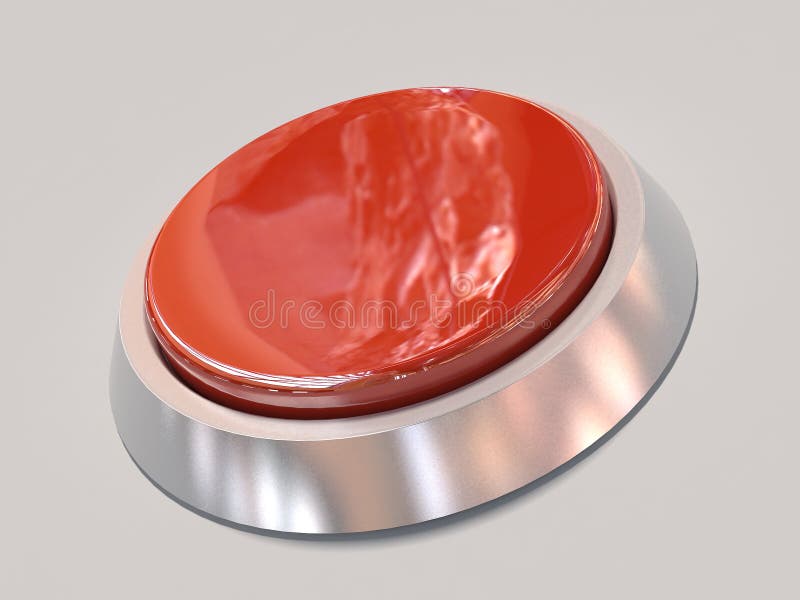 3d Isolated Red Button stock illustration. Illustration of element ...
