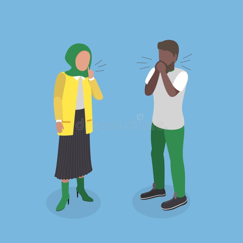 3D Isometric Flat Vector Illustration of Keep a Secret Stock Vector ...