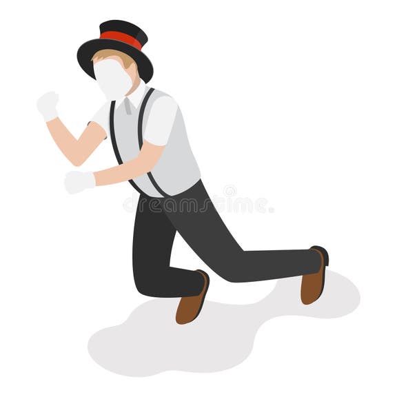 3D Isometric Flat Vector Set of Mime Actors. Item 7 Stock Vector ...