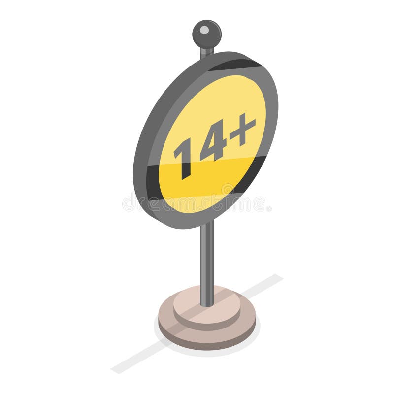 3D Isometric Flat Vector Set of Sensitive Content Signs. Item 6 Stock ...