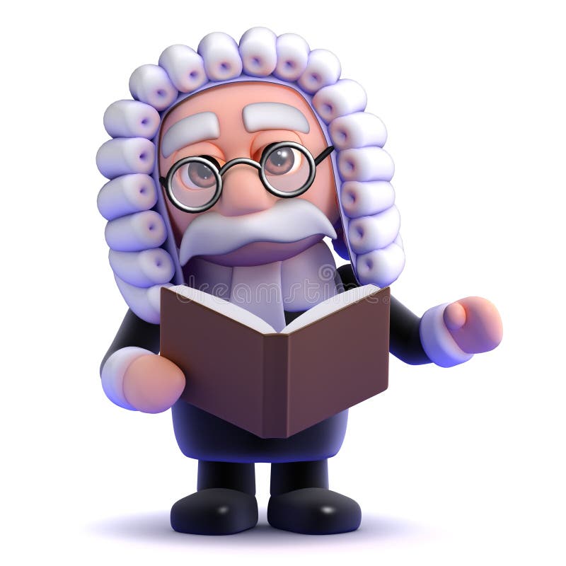 3d Judge reads from a book stock vector. Illustration of civil - 38183259
