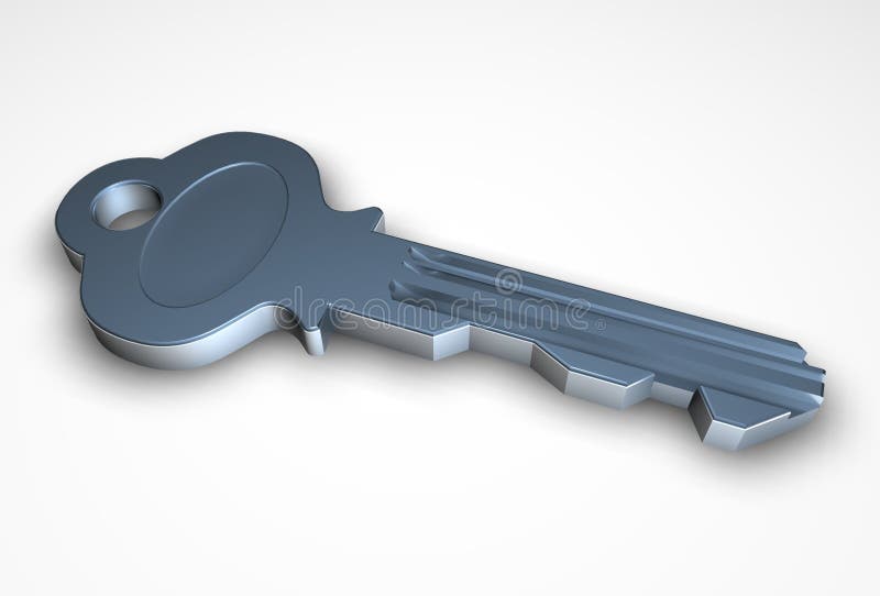 3D Key stock illustration. Illustration of success, lock - 224610